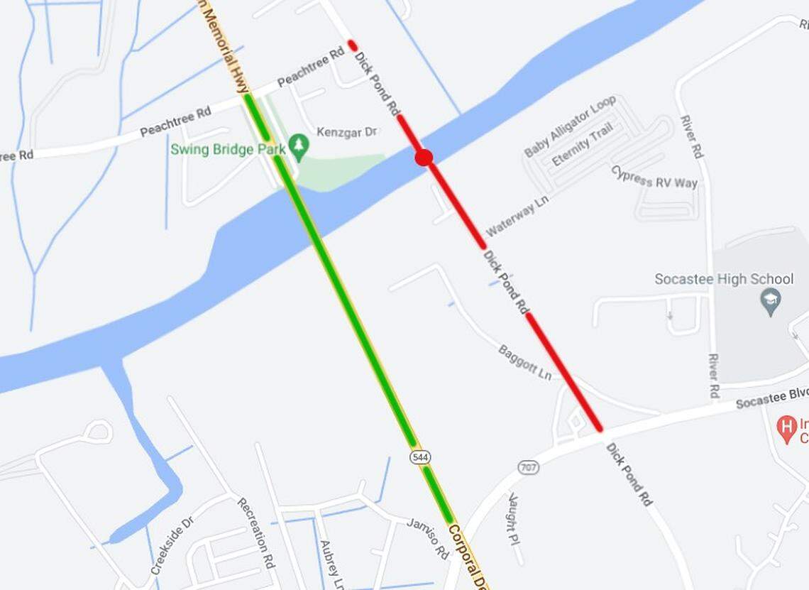 Socastee swing bridge in Myrtle Beach, SC area to close | Myrtle Beach ...