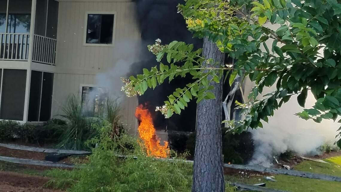 Little River apartment fire, Horry County fire on scene | Myrtle Beach ...